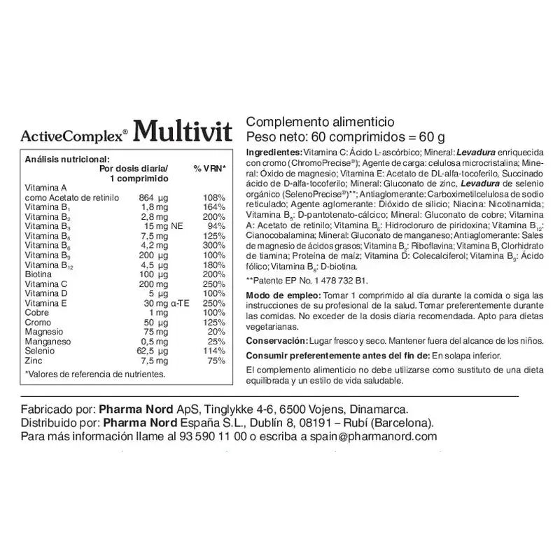 ActiveComplex® Multivit 60 Tablets melhor preço.