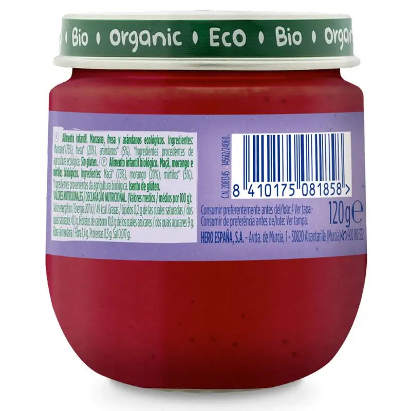Comprar Hero Baby Tarrito Eco Solo Maçã, Morango e Mirtilo 120G ao ...