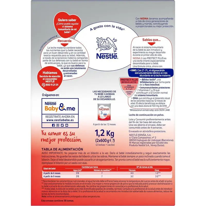 Comprar Nestlé Nidina 2, 1200 g ao melhor preço.