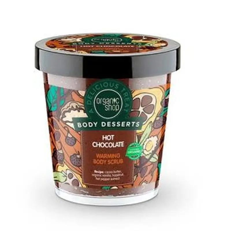 Organic Shop Exfoliating Corp Hot Chocolate Scrub 450Ml.