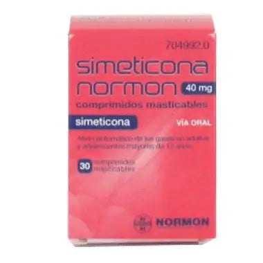 Simethicone Normon 40 mg 30 Comprimidos para mastigar